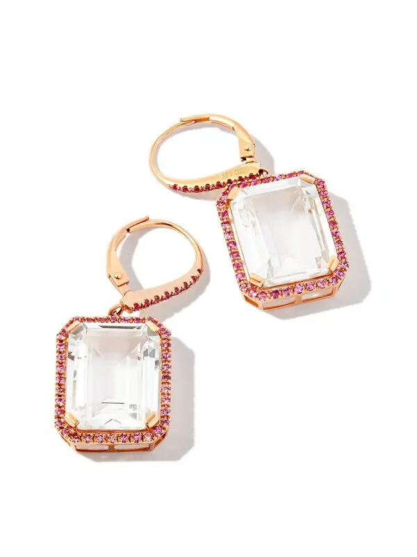 Shay 18kt Yellow Diamond And Sapphire Drop Earrings