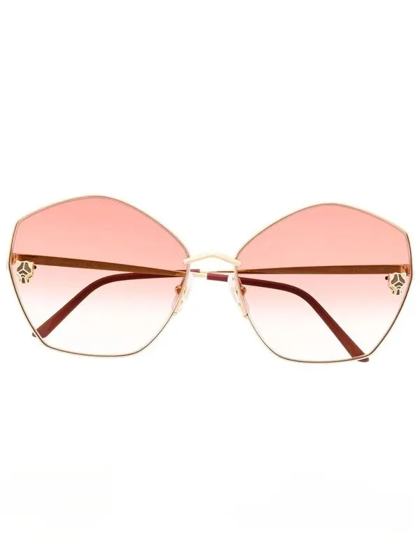 CARTIER Gradient Oversize-frame Sunglasses - Gold