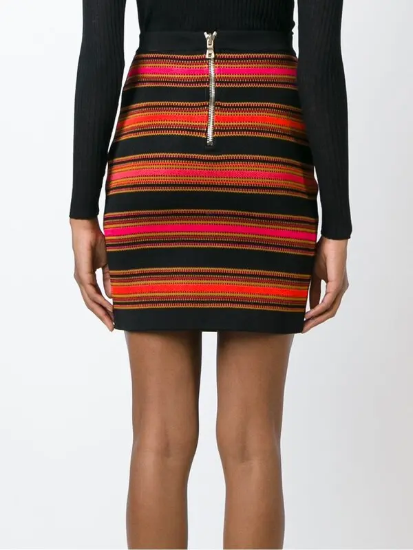 Balmain Striped Mini Skirt