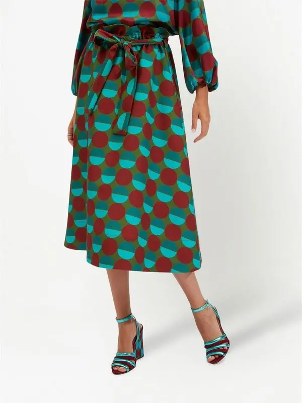 La DoubleJ Sardegna Graphic-print A-line Skirt