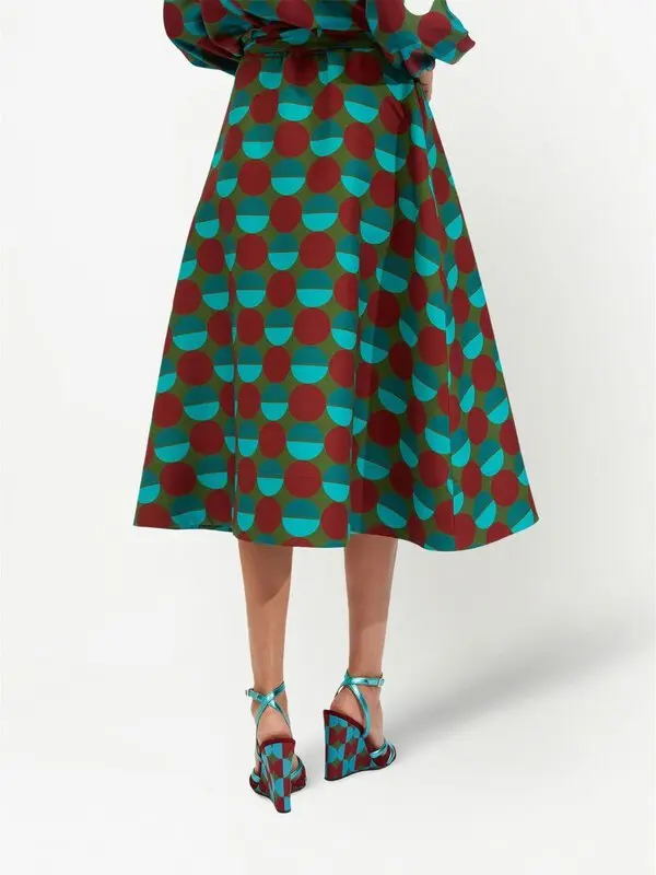 La DoubleJ Sardegna Graphic-print A-line Skirt