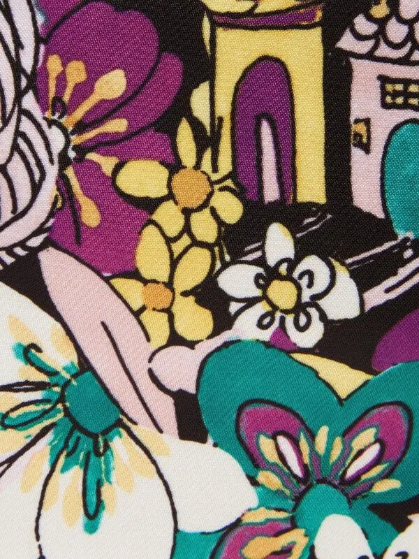 La DoubleJ Floral Print Round Clutch