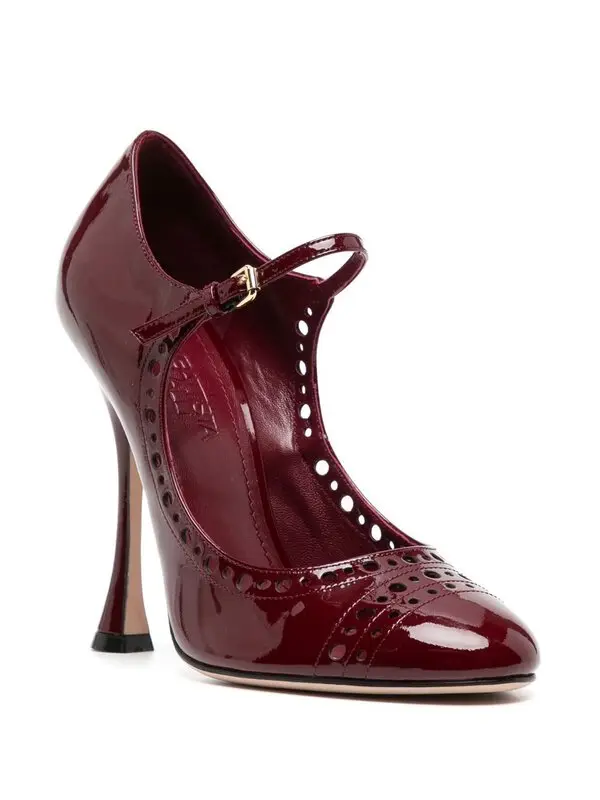 Giambattista Valli 110mm Cut-out Pumps - Red