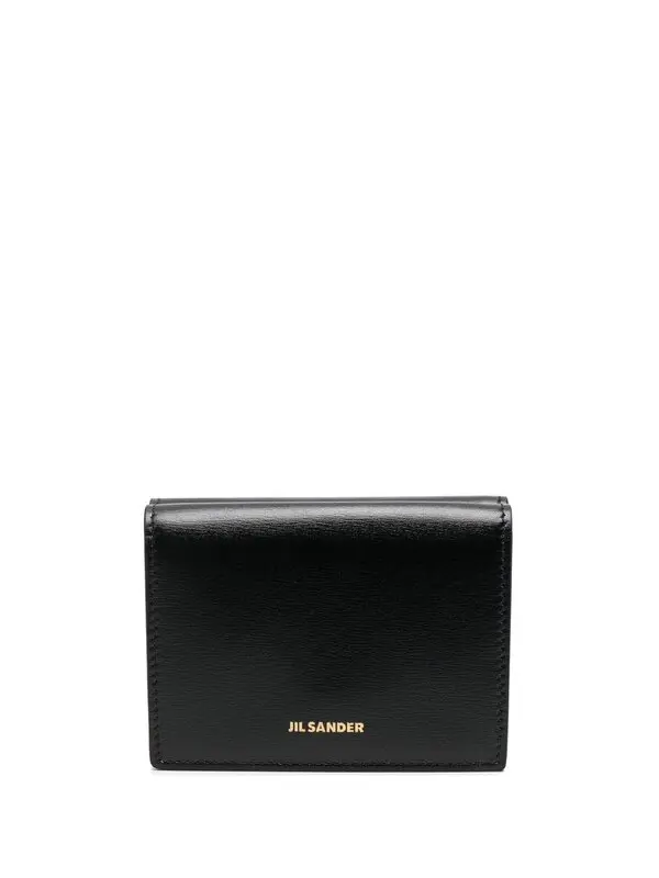 JIL SANDER Tri-fold Leather Wallet - Black