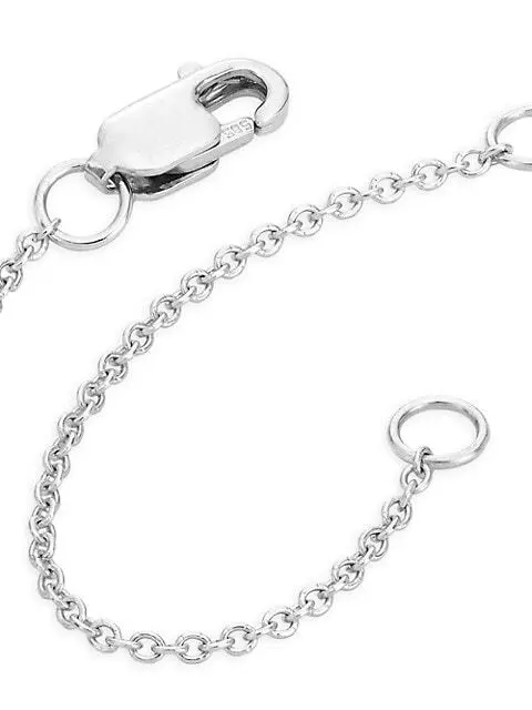Stephanie Gottlieb 14k White Gold, 1.35 Tcw Diamond, &amp; Sapphire Necklace