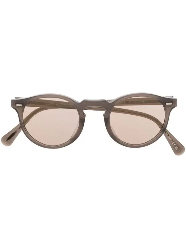 Oliver Spencer Gregory Round-frame Sunglasses - Brown