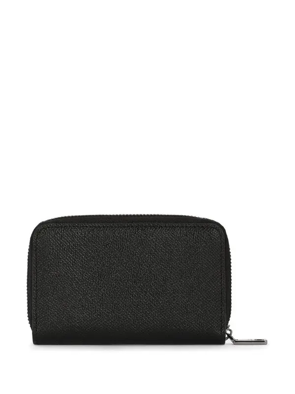 Dolce & Gabbana Logo-tag Leather Zip-around Wallet - Black