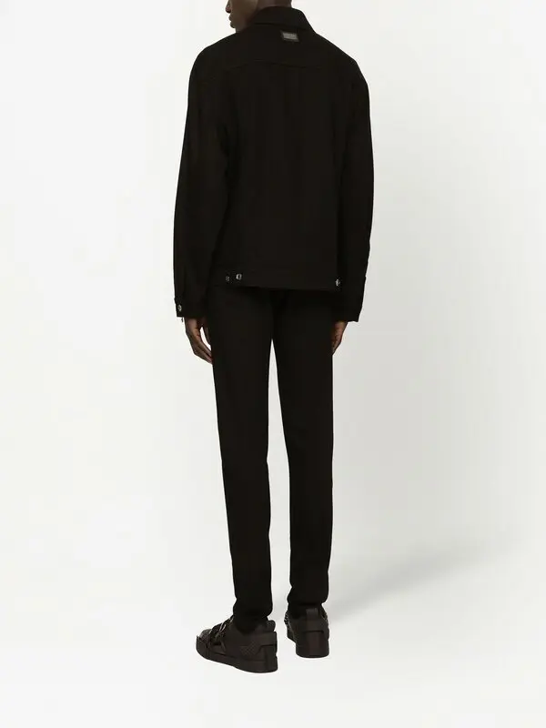 Dolce & Gabbana Logo-appliqué Skinny Jeans - Black