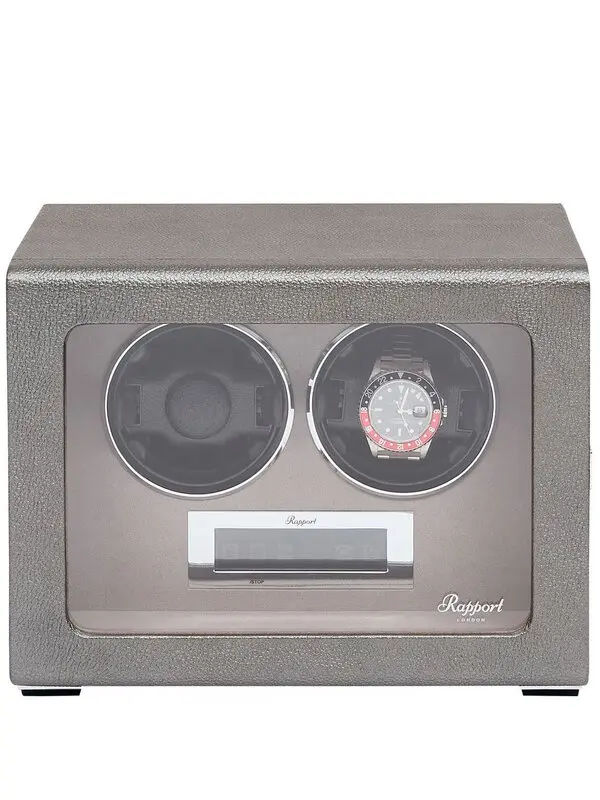 RAPPORT LONDON Quantum Duo Watch Winder - Silver