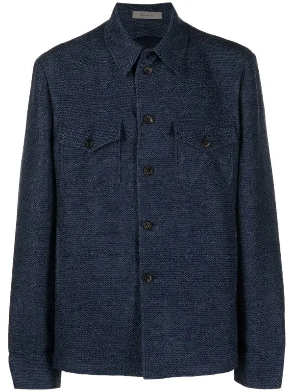 Corneliani Jersey-knit Long-sleeve Shirt