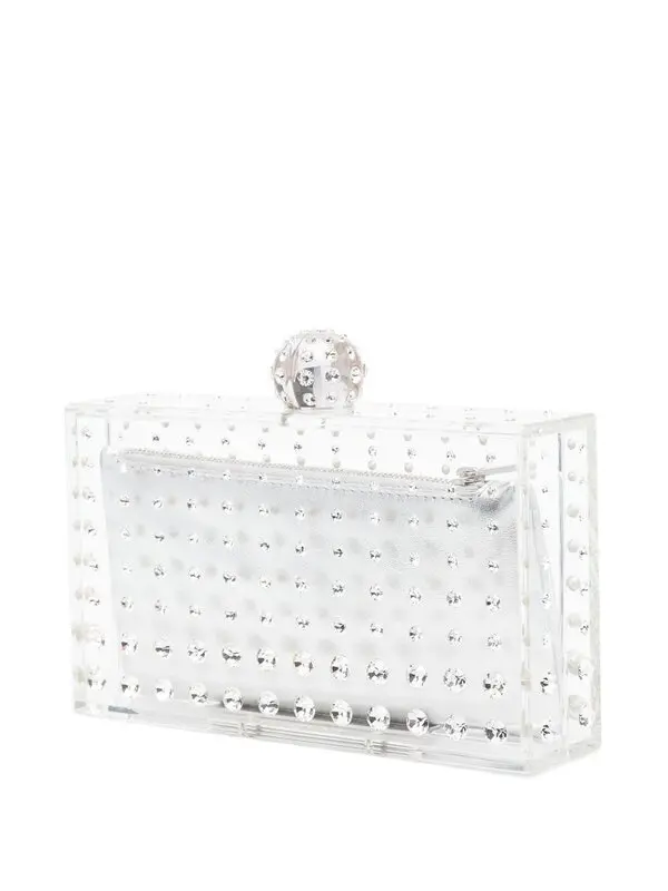 AQUAZZURA Tequila Rhinestone-embellished Clutch