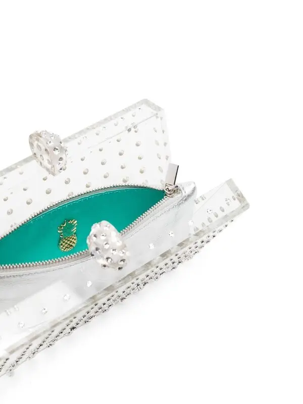 AQUAZZURA Tequila Rhinestone-embellished Clutch