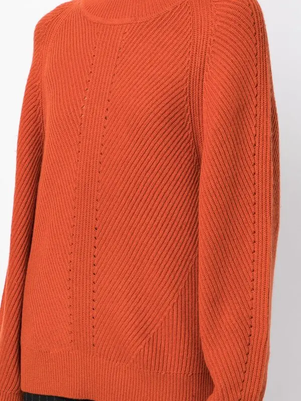 JOSEPH Crew-neck Knitted Sweater - Orange