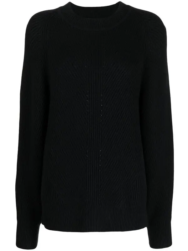 JOSEPH Crew-neck Knitted Sweater - Black