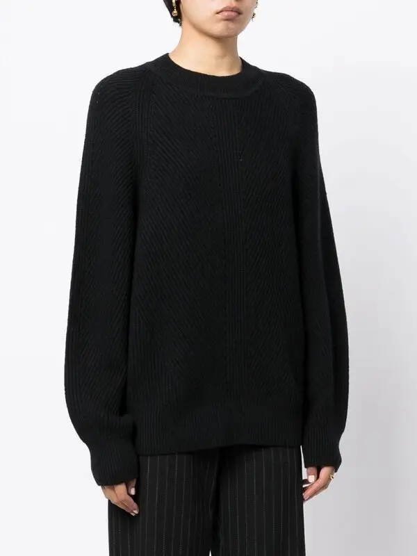 JOSEPH Crew-neck Knitted Sweater - Black