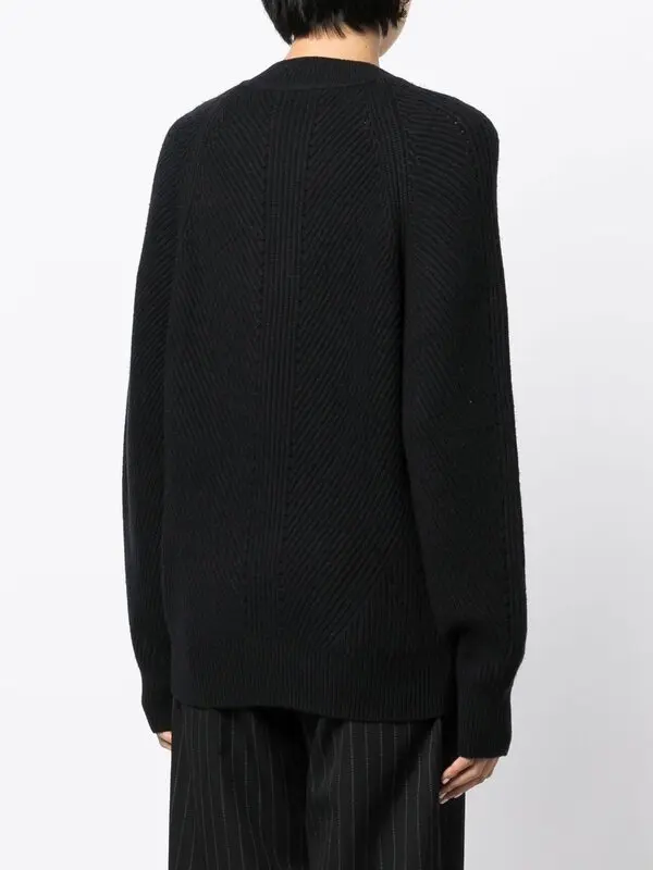 JOSEPH Crew-neck Knitted Sweater - Black