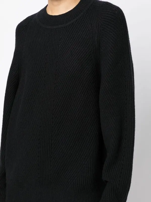 JOSEPH Crew-neck Knitted Sweater - Black