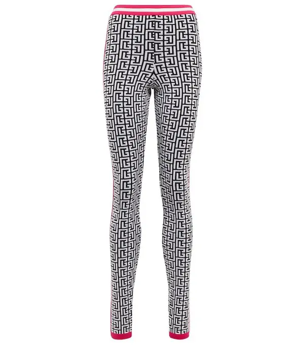 Balmain Jacquard-knit Wool-blend Leggings