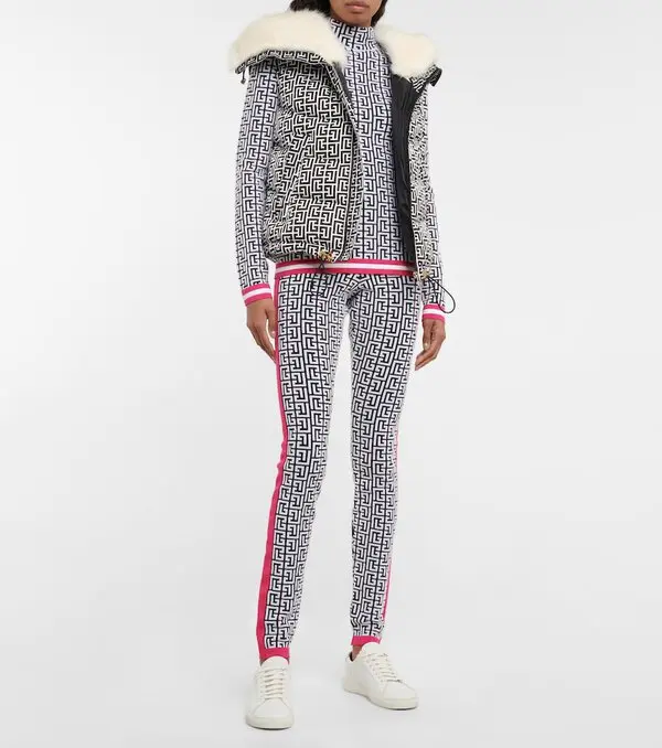 Balmain Jacquard-knit Wool-blend Leggings