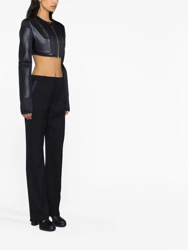 Balmain Cropped Faux-leather Jacket