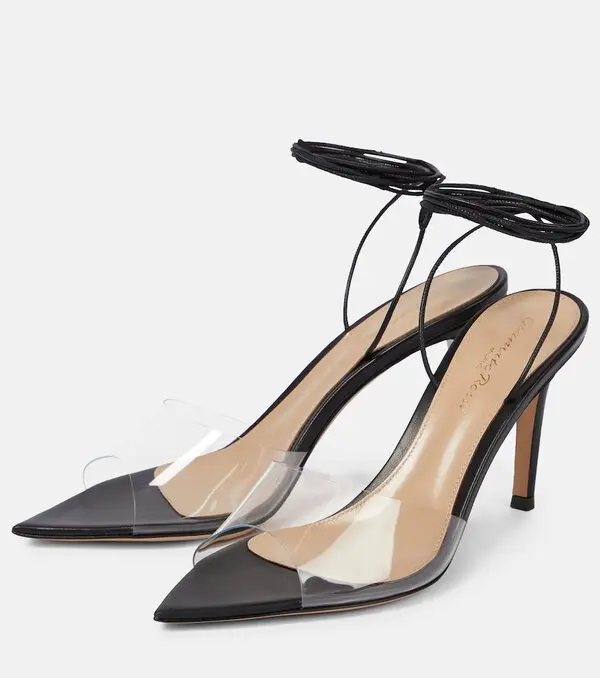 GIANVITO ROSSI Skye 85 Pvc And Leather Sandals