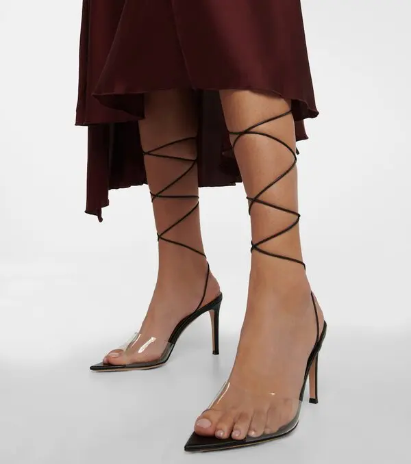 GIANVITO ROSSI Skye 85 Pvc And Leather Sandals