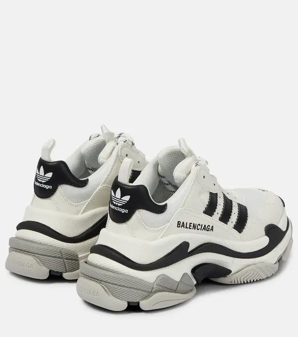 Balenciaga X Adidas Triple S Leather Sneakers