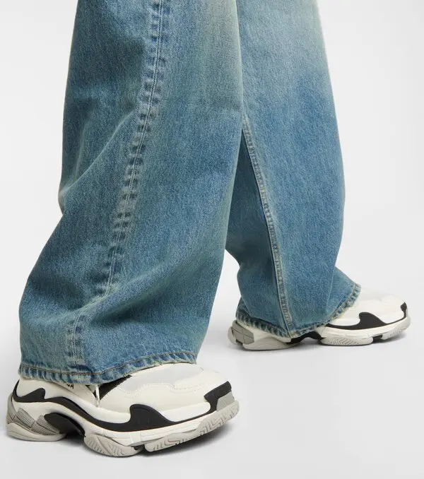 Balenciaga X Adidas Triple S Leather Sneakers