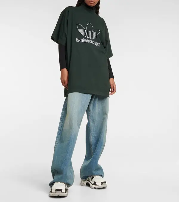 Balenciaga X Adidas Triple S Leather Sneakers