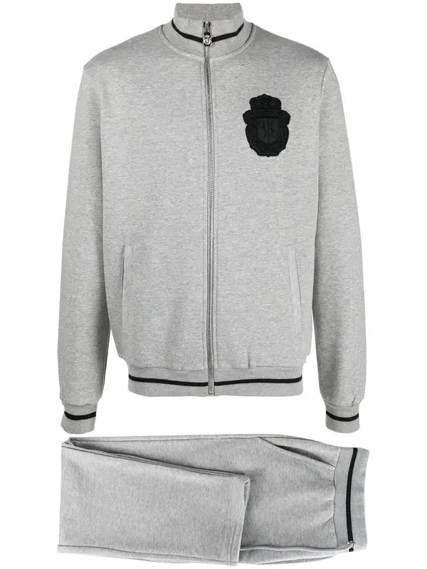 BILLIONAIRE Logo-embroidered Tracksuit Set - Grey