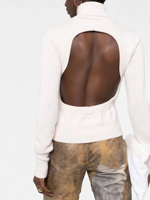 MAISON MARGIELA Open-back Roll-neck Top
