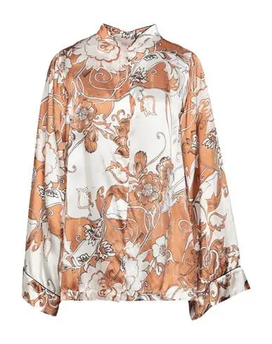 JUCCA Floral-print Satin Shirt - Brown