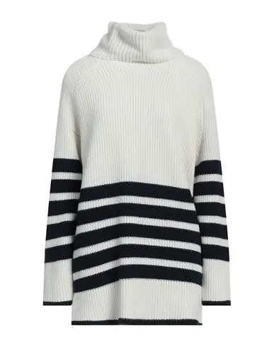 DANIELE FIESOLI Merino Wool Striped Turtleneck - Ivory