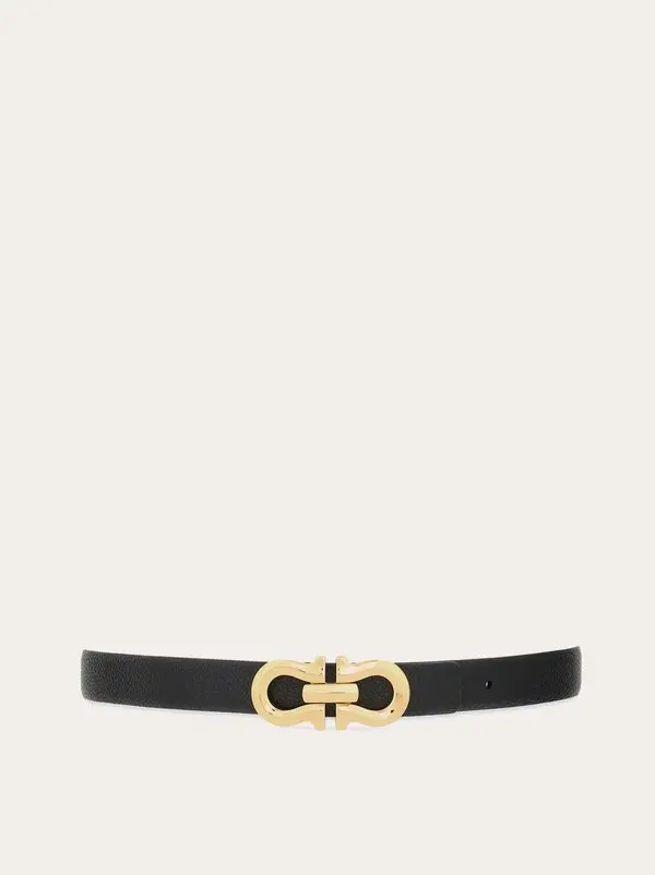 FERRAGAMO Reversible Gancini Belt - Black