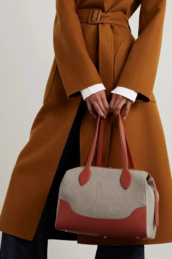 Loro Piana Happy Day Large Leather-trimmed Felt Tote