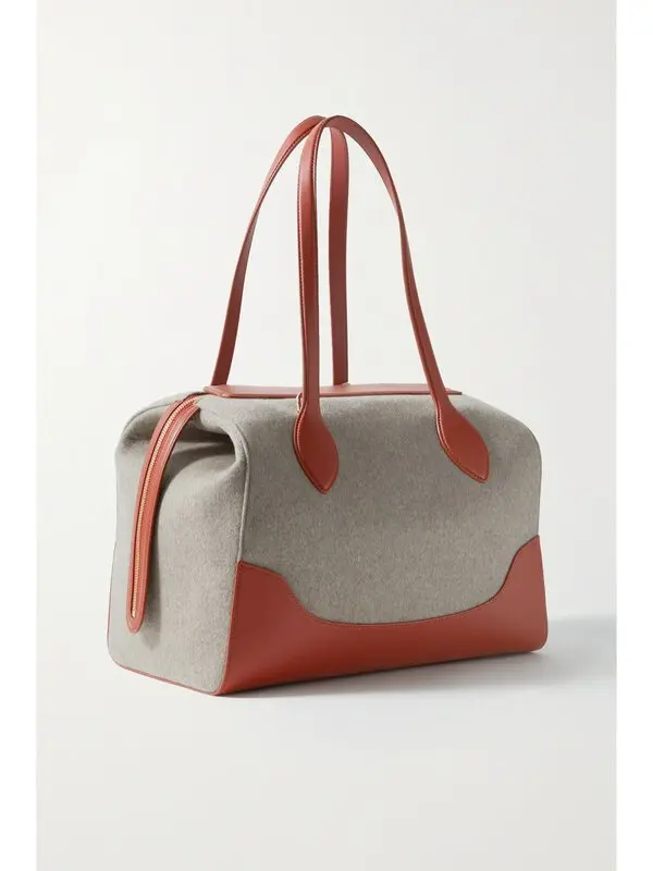 Loro Piana Happy Day Large Leather-trimmed Felt Tote