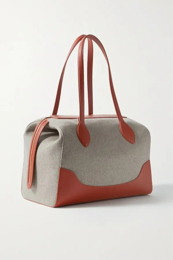 Loro Piana Happy Day Large Leather-trimmed Felt Tote