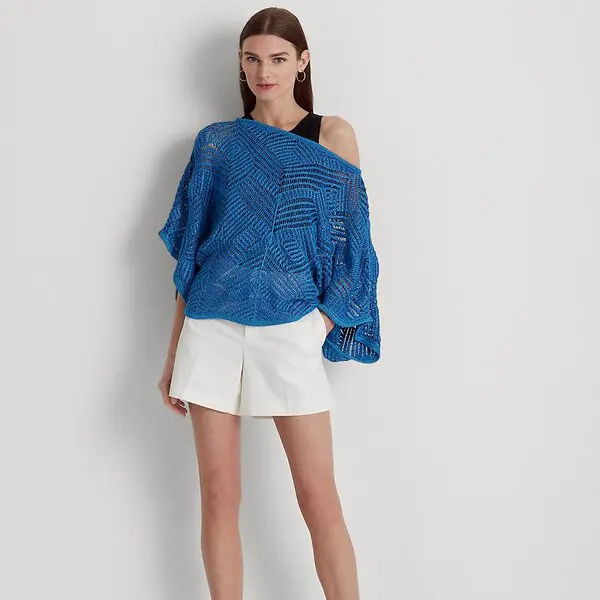 Ralph Lauren Pleated Stretch Cotton Short