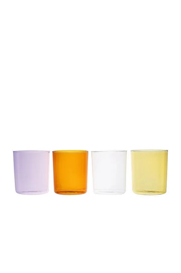 MAISON BALZAC Large Gobelets Set Of 4 In Yellow - Summer Set