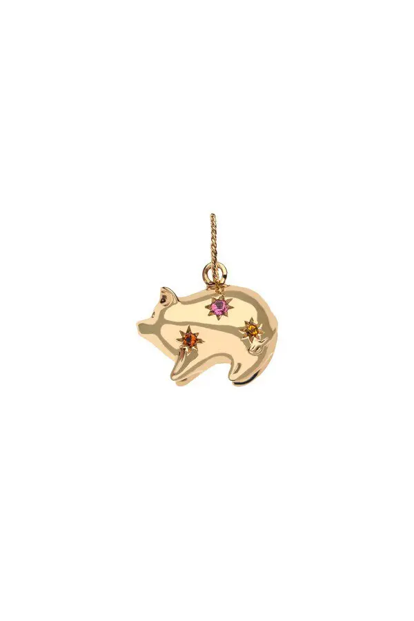 JANE WIN Lucky Wishful Pig Pendant - Gold