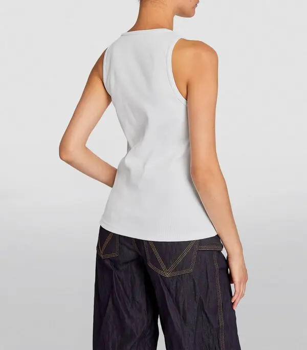Bottega Veneta Stretch-cotton Tank Top - White