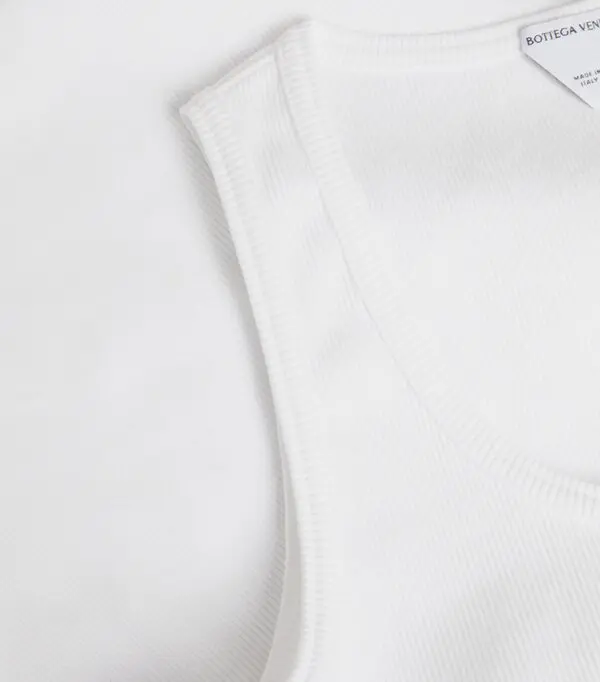 Bottega Veneta Stretch-cotton Tank Top - White