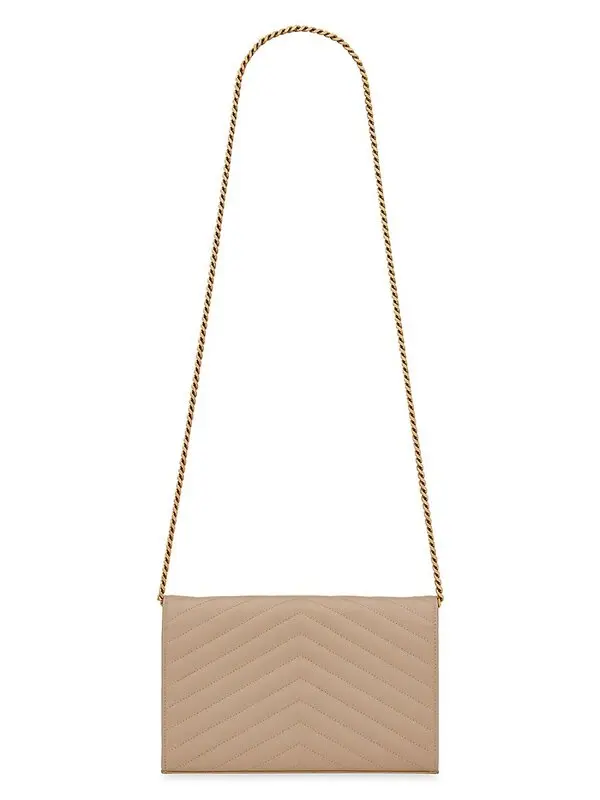 Saint Laurent Cassandre Chain Wallet - Seasalt
