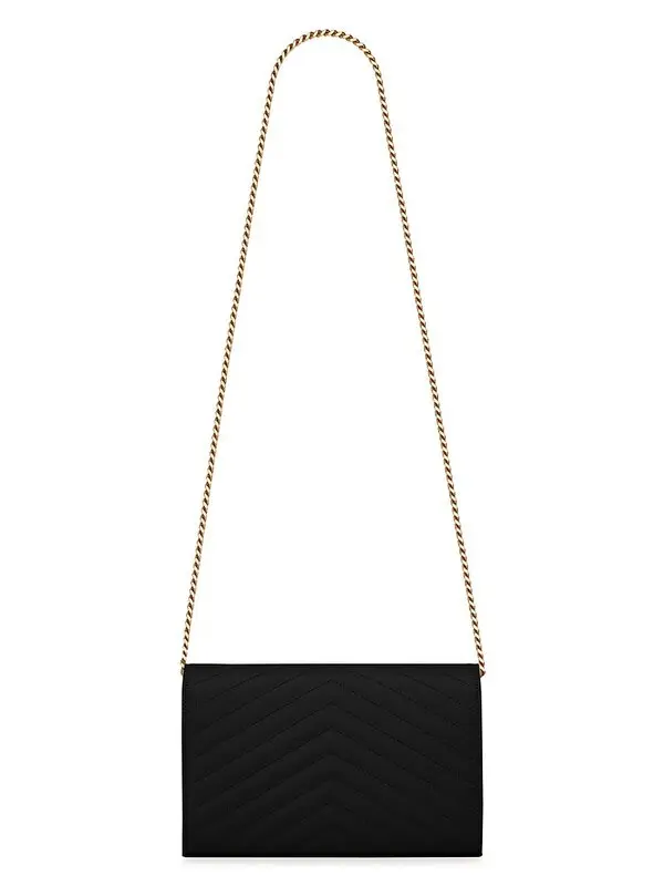 Saint Laurent Cassandre Chain Wallet - Seasalt