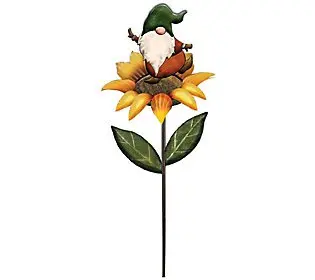 SUNSET VISTA DESIGNS Gnome Sunflower Stake 41