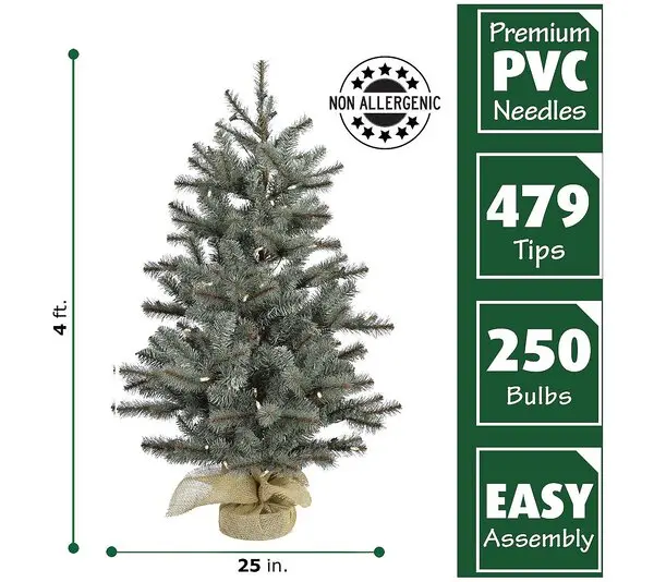 FRASER HILL FARM 4-ft. Heritage Pine Artificial Tree With Burl