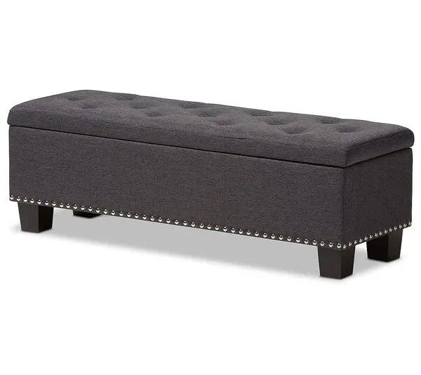 BAXTON STUDIO Hannah Modern Upholstered Storage Ottoman