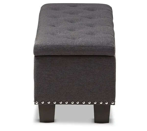 BAXTON STUDIO Hannah Modern Upholstered Storage Ottoman