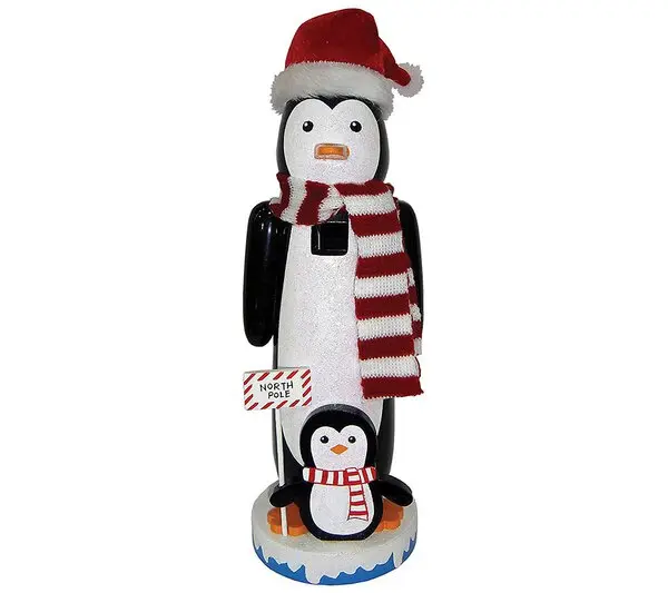 SANTA'S WORKSHOP 14' North Pole Penguin Nutcracker Santa's Wo Rkshop - One-color