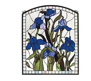 MEYDA Tiffany Style Iris Window Panel - One-color